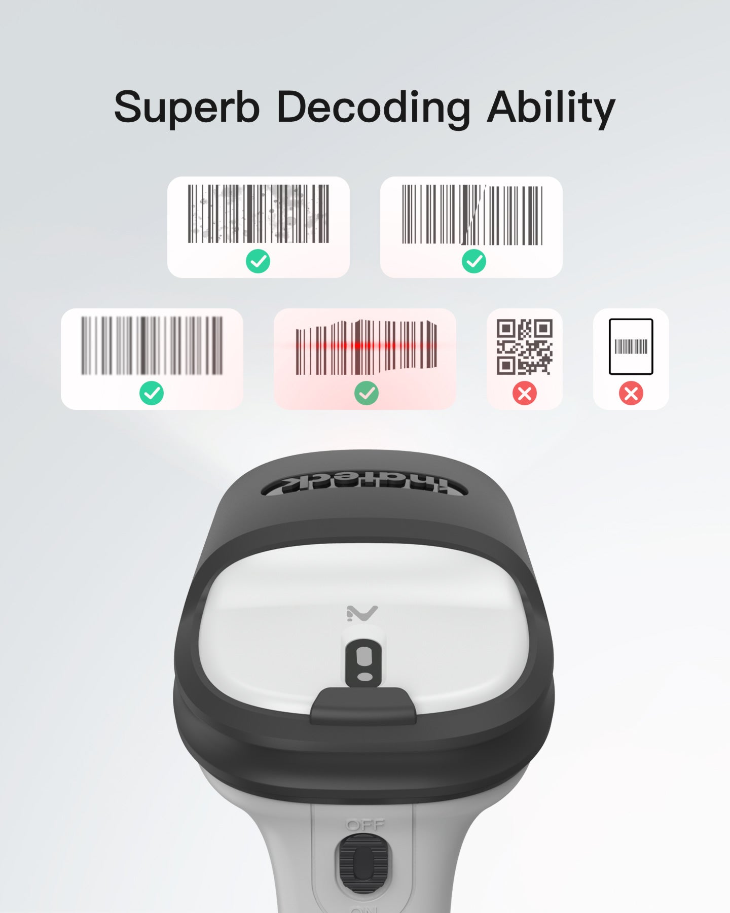 AI Barcode Scanner Bluetooth 1D Scanner, with APP and SDK, BCST-70 AI ...