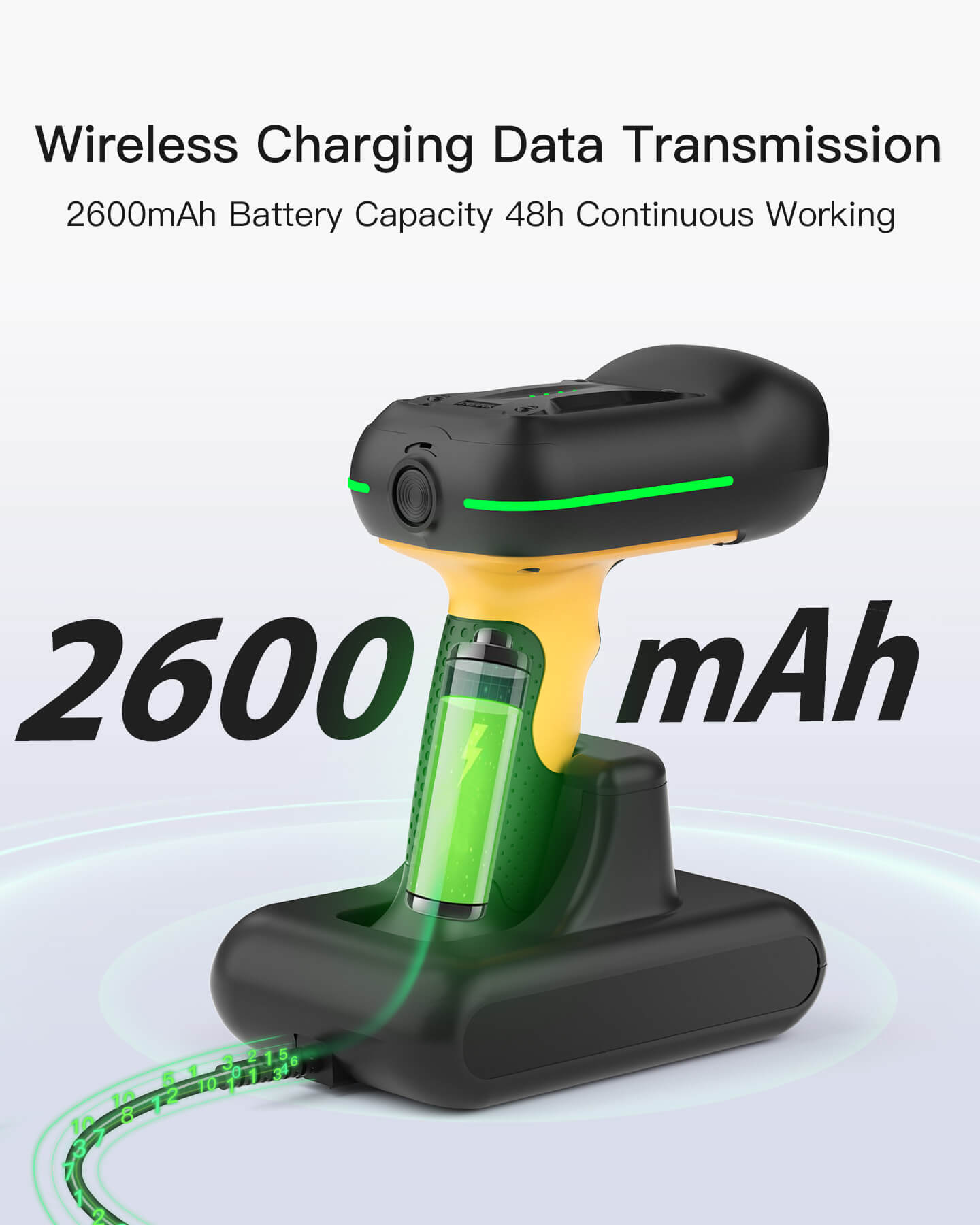 AI Industrial 1D/2D/QR Bluetooth Barcode Scanner with IP67 Waterproof ...