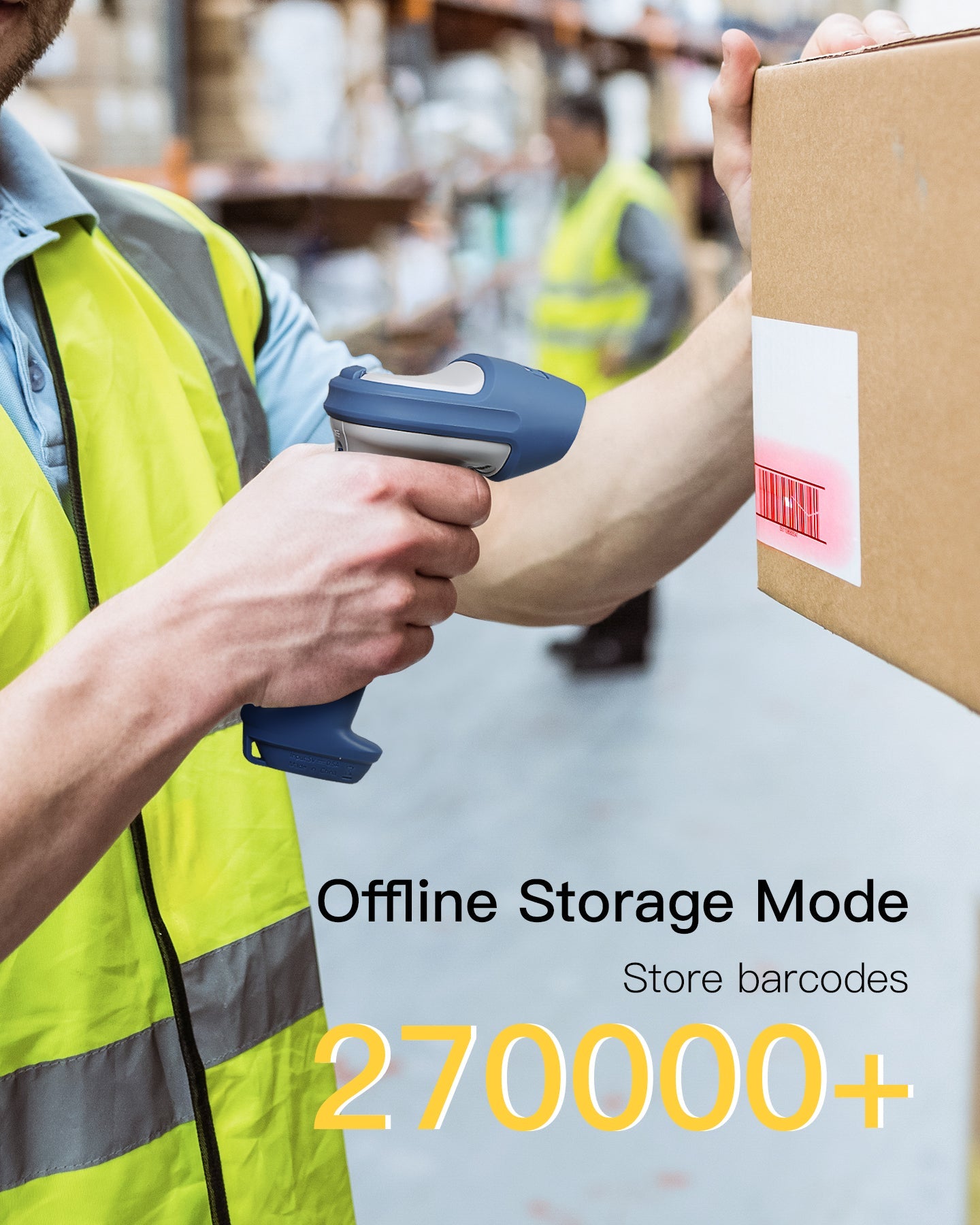 1D Bluetooth Barcode Scanner with APP/SDK Support & Hyper Long 100M Tr ...