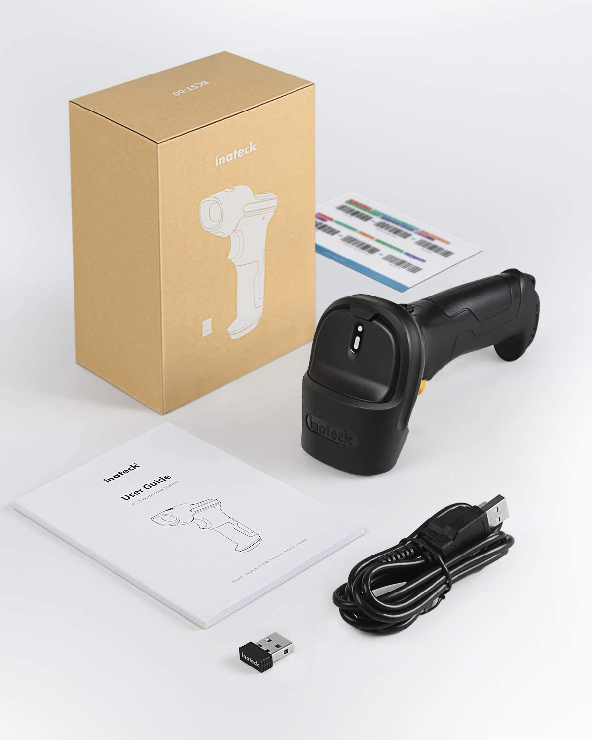 2.4GHz Wireless Barcode Scanner with 35m Range, BCST-60. 1D UPC USPS ...
